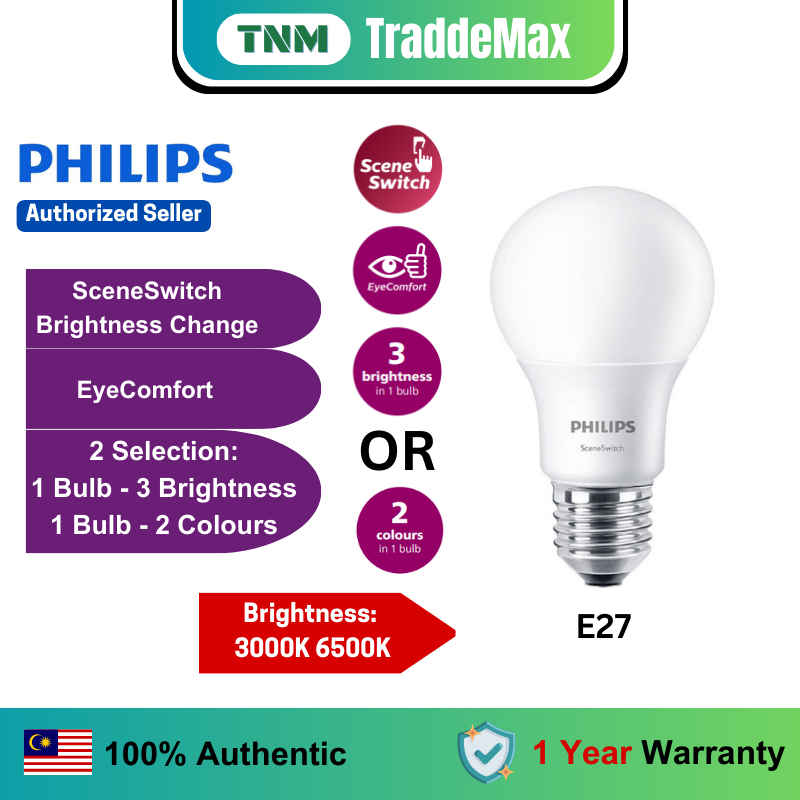PHILIPS Scene Switch Colour Change | Brightness Change LED Bulb ( 3000K ...
