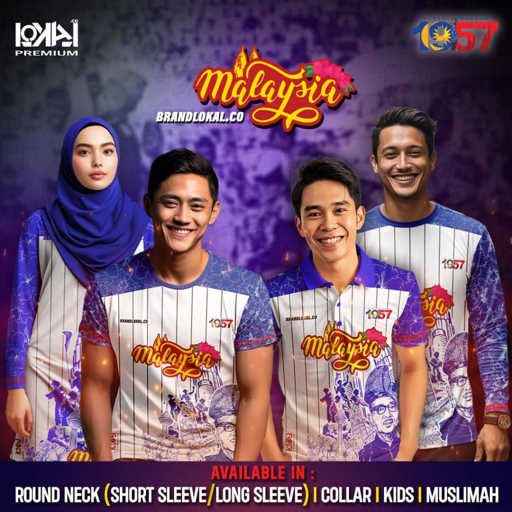 BUNGA RAYA EDITION MALAYSIA JERSEY BLUE EDITION 1957 | Shopee Malaysia