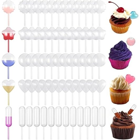 50PCS/PKT Dessert Bakery Pipette 0.1fl oz (4 ml)Disposable Dropper ...