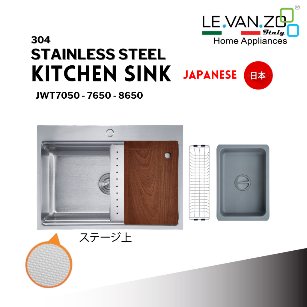 LEVANZO JAPANESE STAINLESS STEEL KITCHEN SINK | Shopee Malaysia