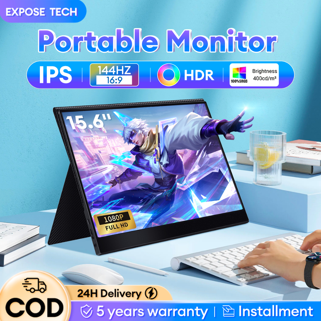 EXPOSE 15.6 Inch Portable Monitor Gaming for Switch XBOX PS4 Phone ...