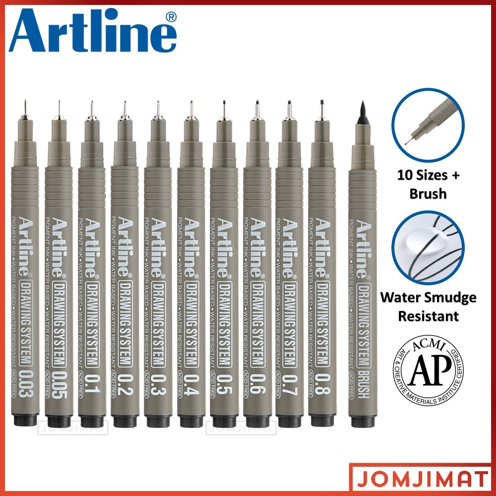 Artline Drawing System Technical Graphic Design Illustrator Pen Art ...
