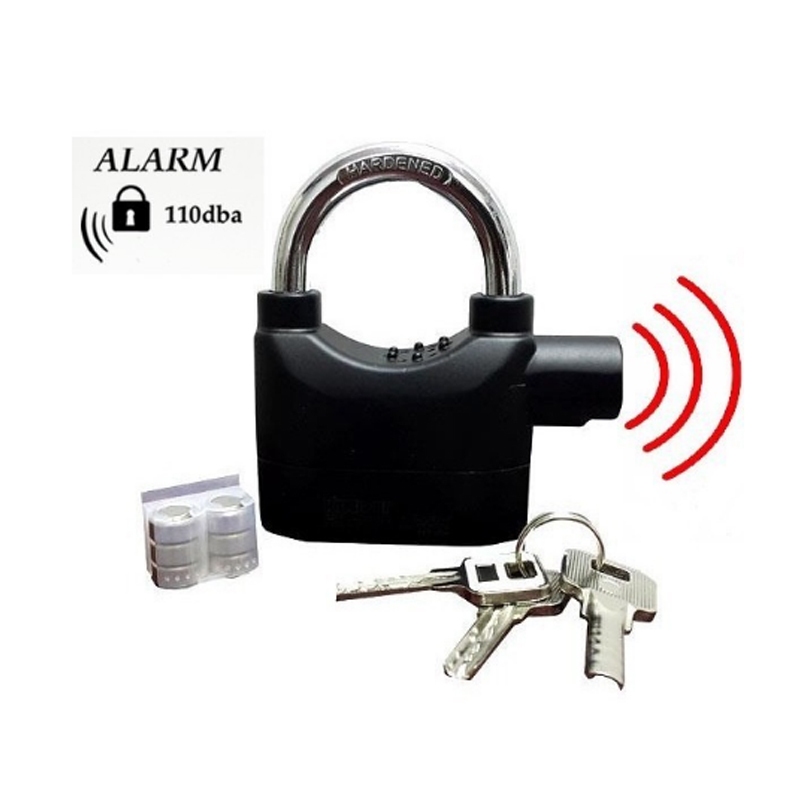ORIGINAL Kinbar Lock Siren Alarm Padlock For Door/Motor/Bike Lock ...