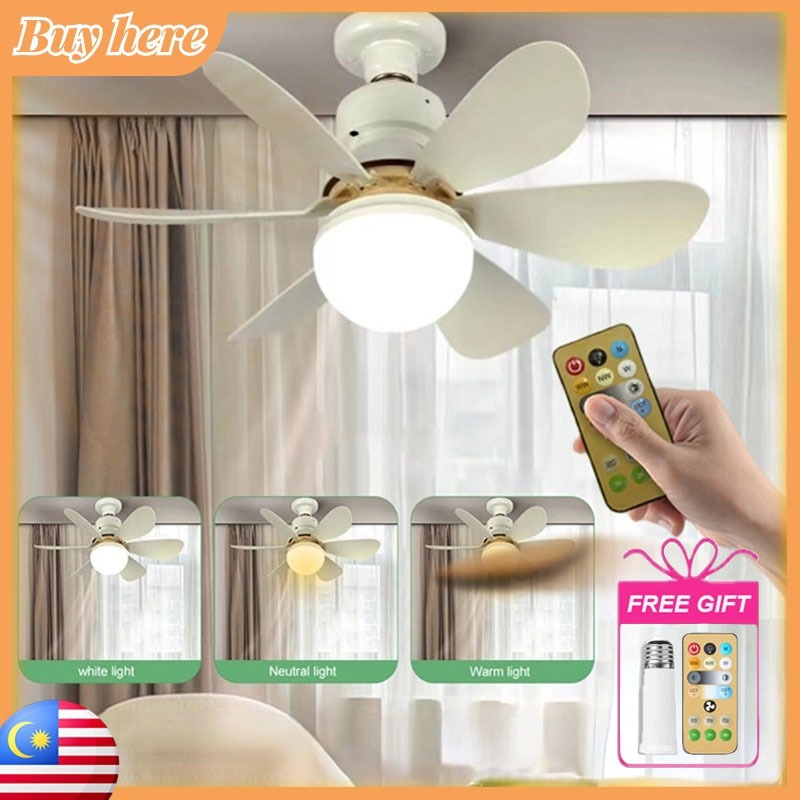 The New E27 Smart Fan Light 40W 30W Wireless Remote Control Led Ceiling ...