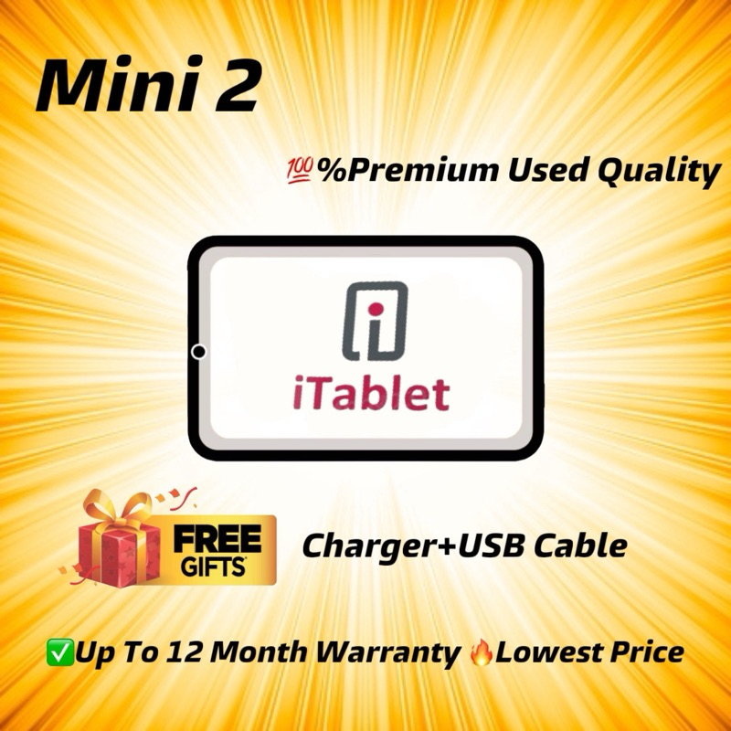 USED Tablet Mini 2 Suitable For Kids Learning Playing Games | Shopee ...