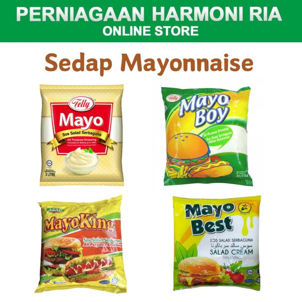 Mayo Telly, Mayo King, Mayo Boy, Mayo Best 3L Sauce mayonnaise | Shopee ...