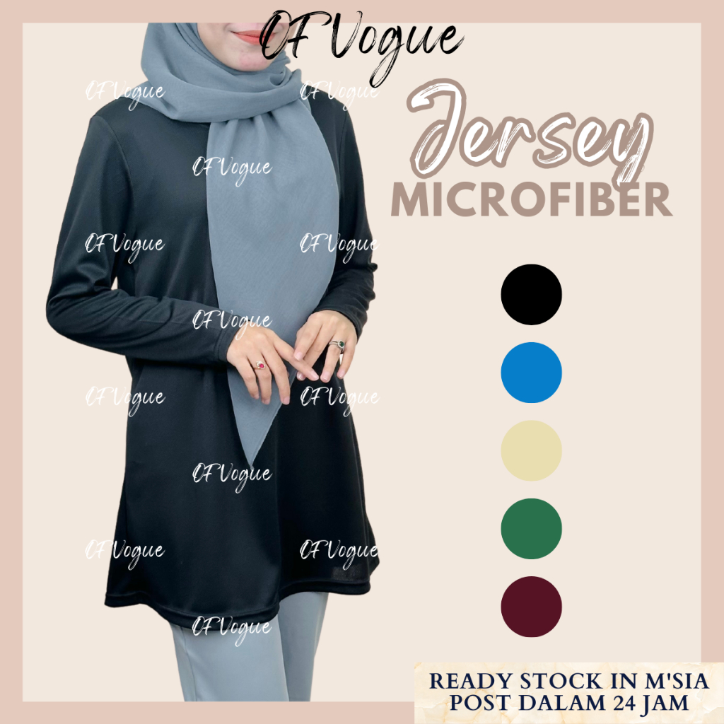 OFVOGUE Jersi Muslimah Long Sleeve Jersey Muslimah Plain Baju Sukan ...