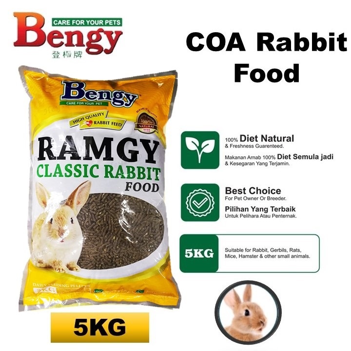 Bengy COA Rabbit Food (1kg/5kg) High Quality | Shopee Malaysia