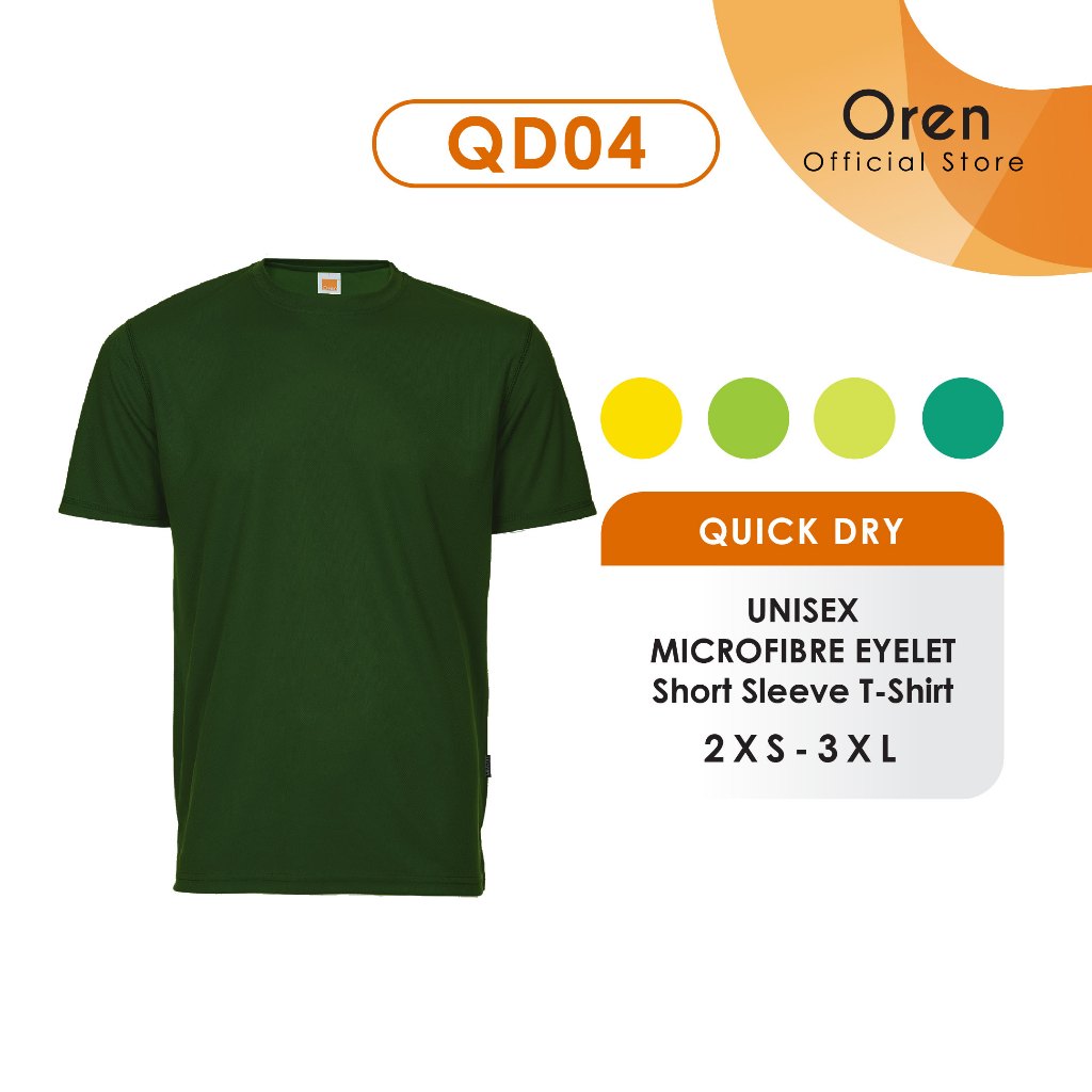 Oren Sport QD Quick Dry Plain T-Shirt QD04 | Shopee Malaysia