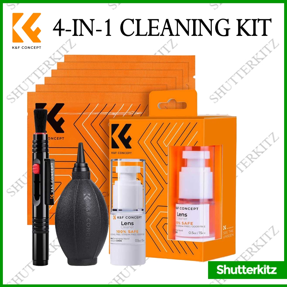 K&F Concept 4-in-1 Cleaning Kit SKU 1618(Cleaning Pen, Air Blower, Lens ...