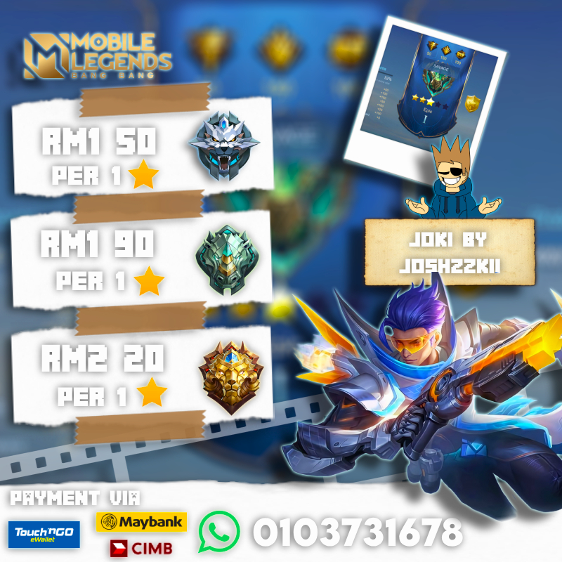Rank Joki Booster/Winrate/Classic Push Per Star MLBB Murah - Joki By ...