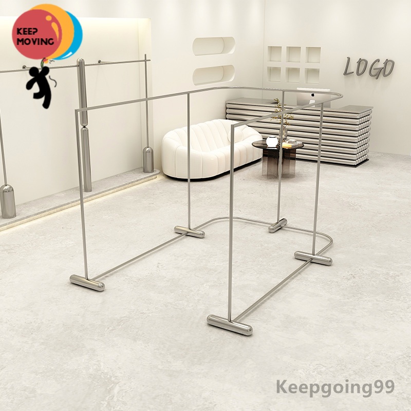 Clothes Middle Display Rack Stainless Steel U Shape Rak Paparan Tengah ...