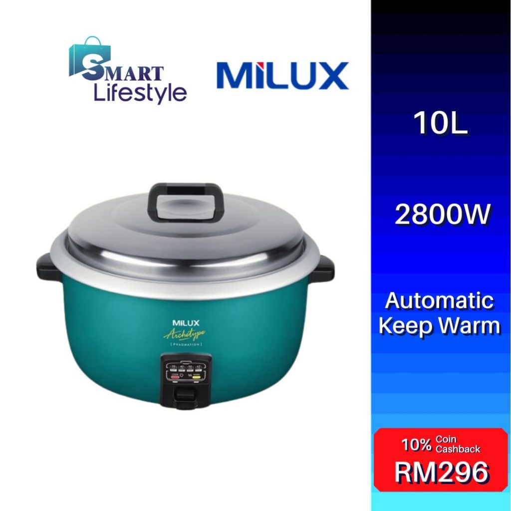 Milux 10L Commercial Rice Cooker 2800W MRC-5200 / Morgan 10L Commercial ...