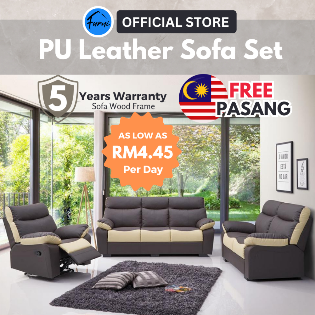 Recliner Sofa Set Sofa Leather Sofa Kulit Sofa Murah Sofa Pu Set Sofa ...