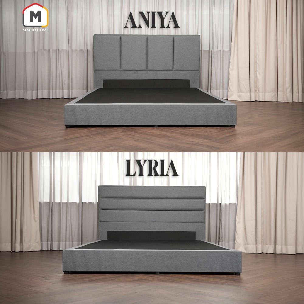 Dr. Macio ANIYA/LYRIA Divan Fabric Bed Frame in Grey Colour (Queen/King ...
