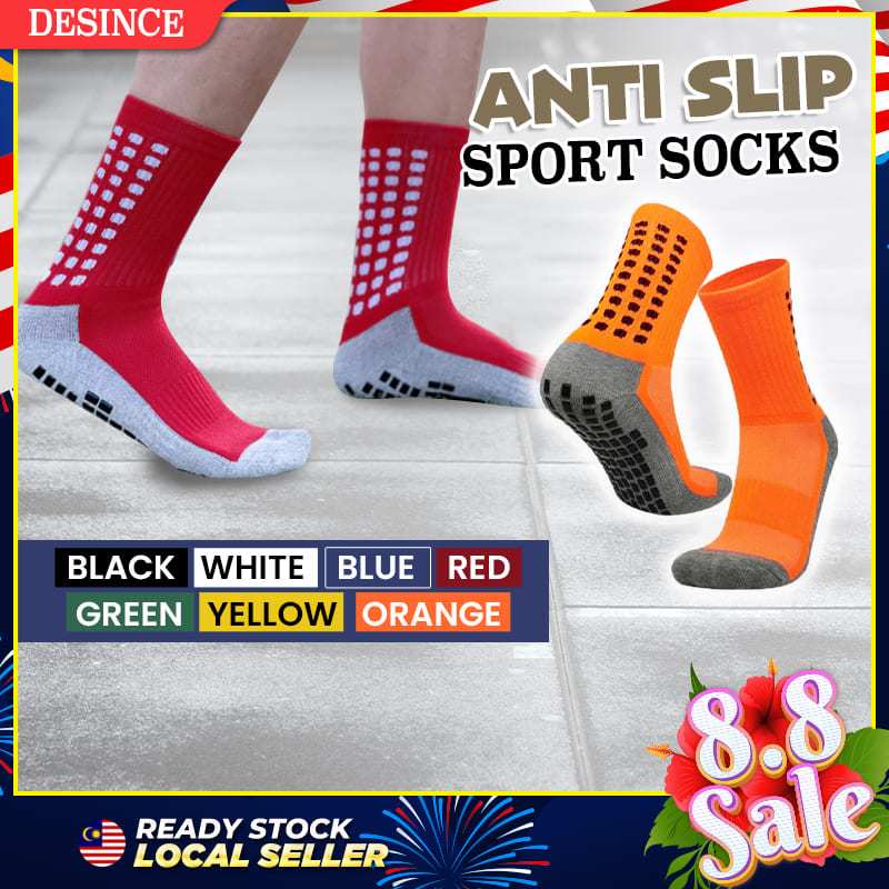 🇲🇾 DESINCE Anti Slip Socks Futsal Socks Stokin Football Soccer Thick ...