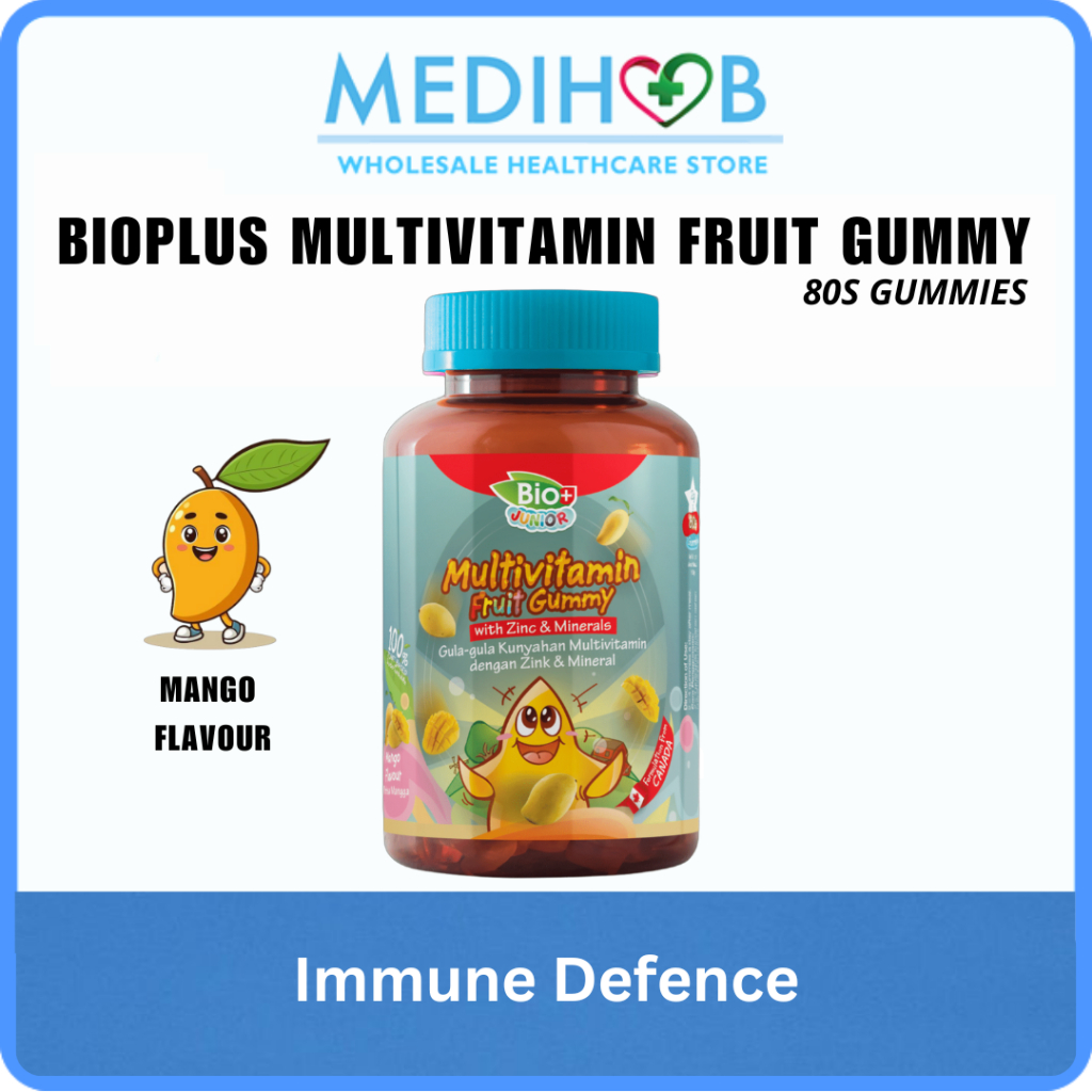Bio+ Junior Gummies Multivitamin with Zinc & Minerals Natural Mango 80 ...