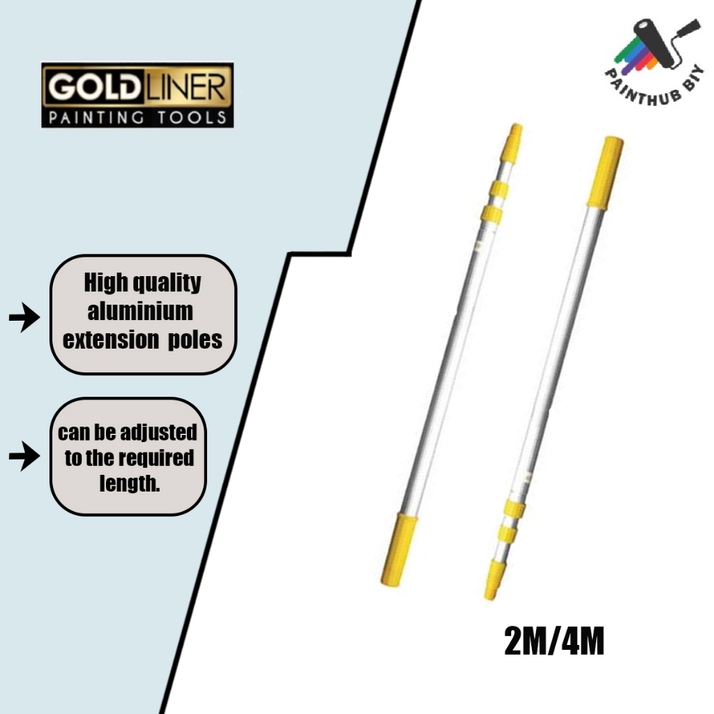 GOLDLINER ALUMIUM EXTENSION POLE (2M X 2 LAYER /4M X 3 LAYER) | Shopee ...