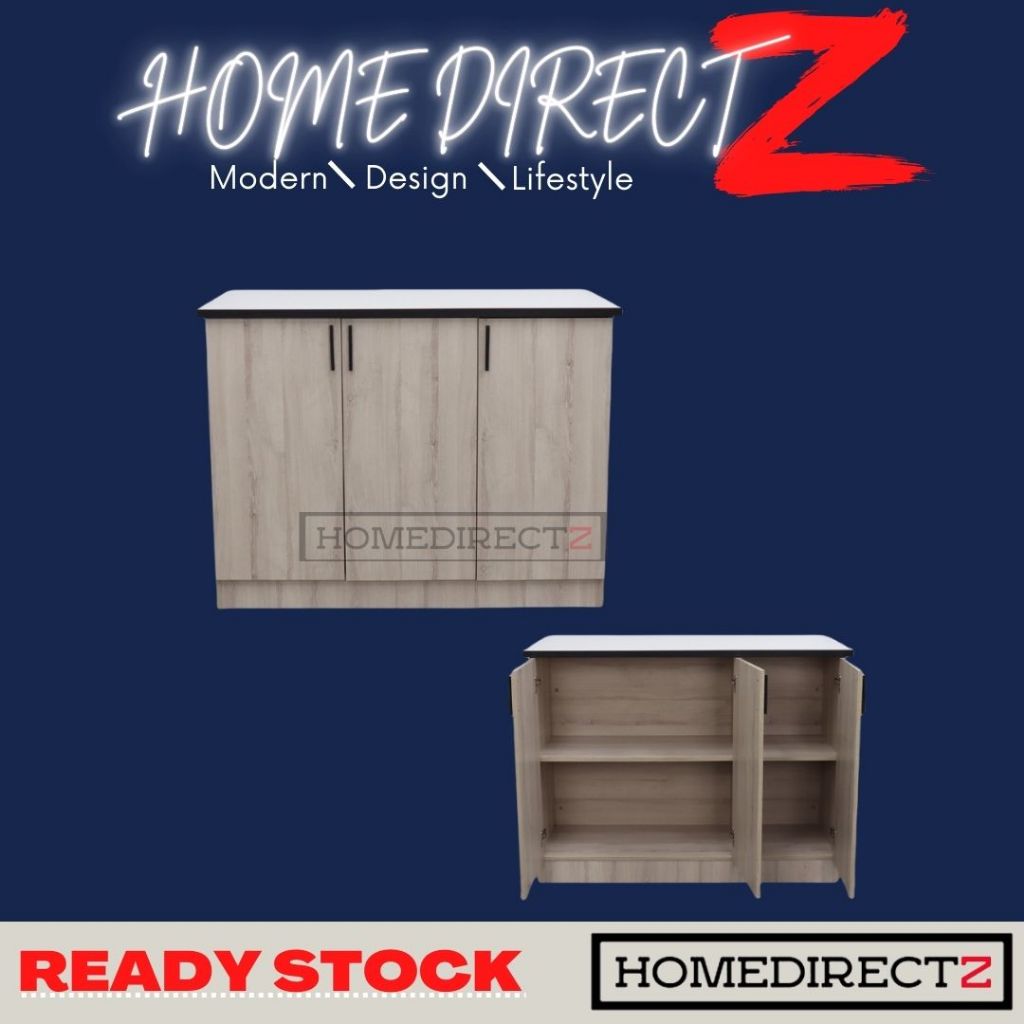 HDZ Kitchen Island Table with Storage Included Installation 3 Door ...