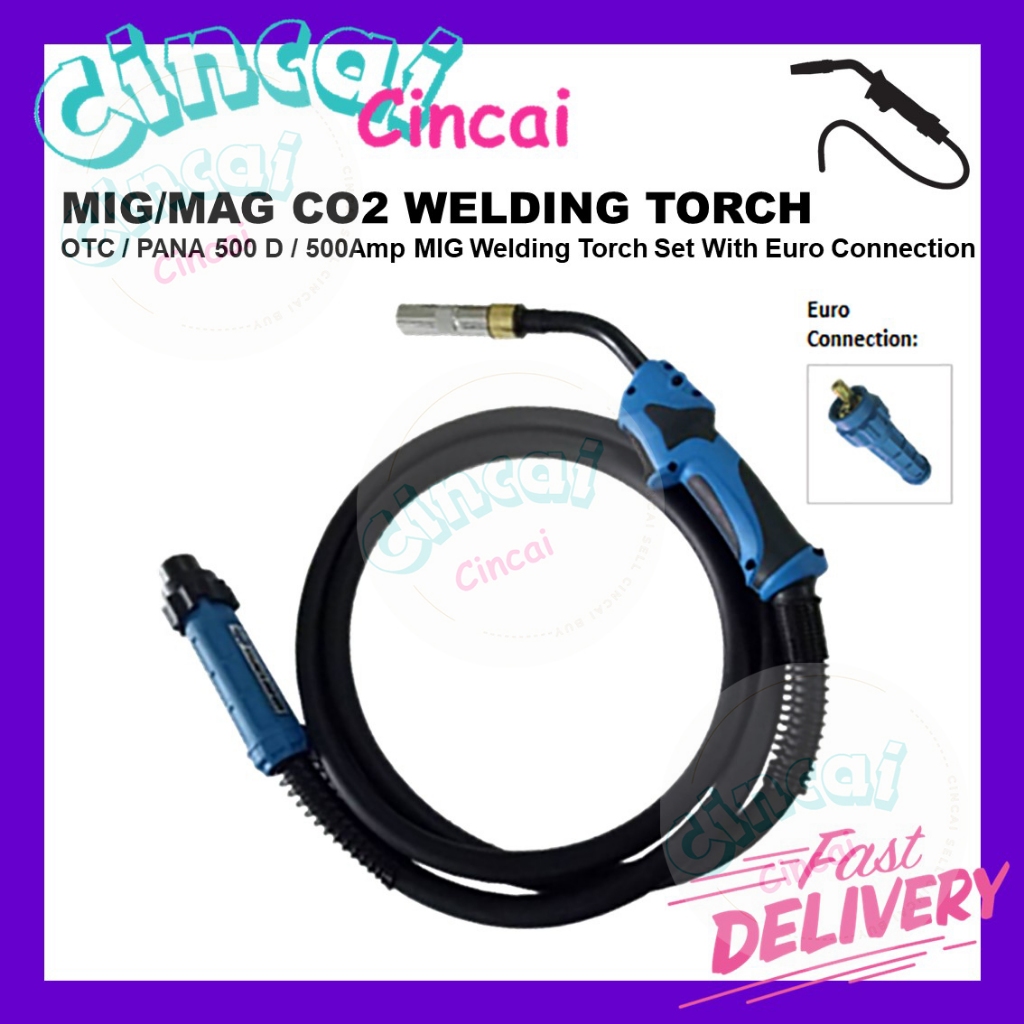 Austweld OTC / PANA 500 D MIG Welding Torch Set with Euro Fitting ...