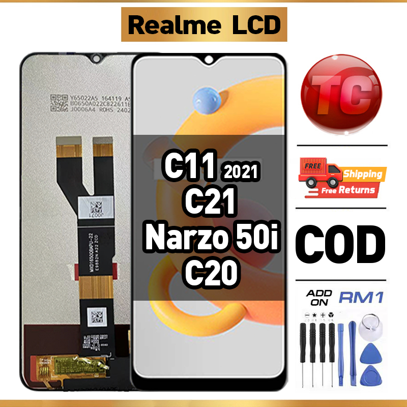 LCD REALME C11 2021/ C21/ C20/ Narzo 50i Compatible For Original Glass Touch Screen Digitizer ...