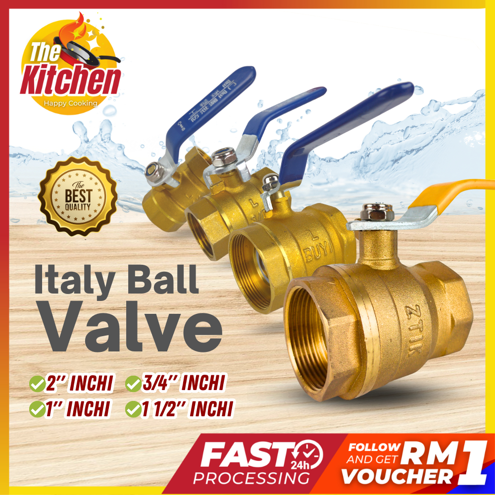Ball Valve Italy 1 1/2 Inch , 2 Inch , 3/4 Inch , 1 Inch Injap Bola ...