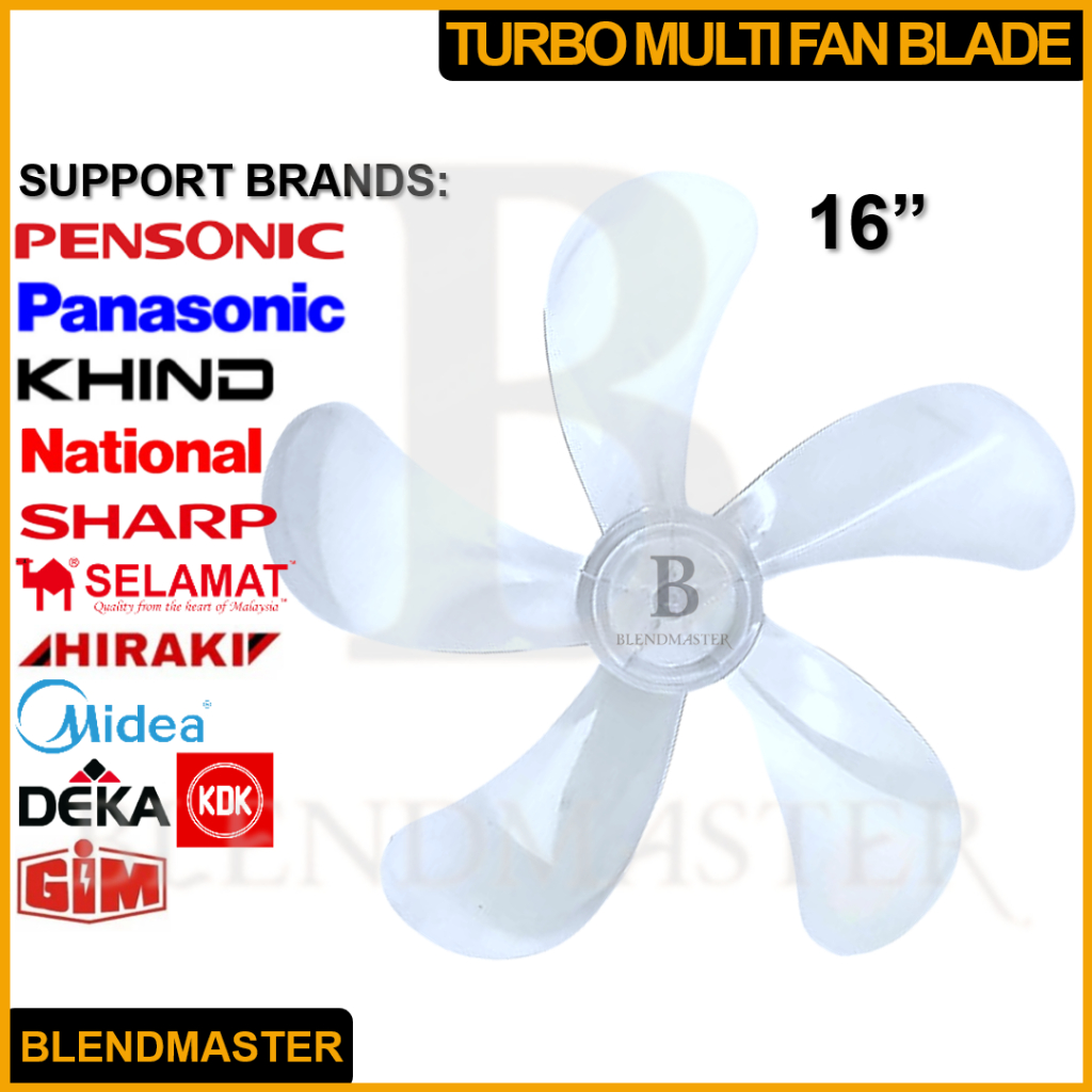UNIVERSAL MULTI TURBO FAN BLADE (5 BLADE 16") Replacement Kipas Bilah ...
