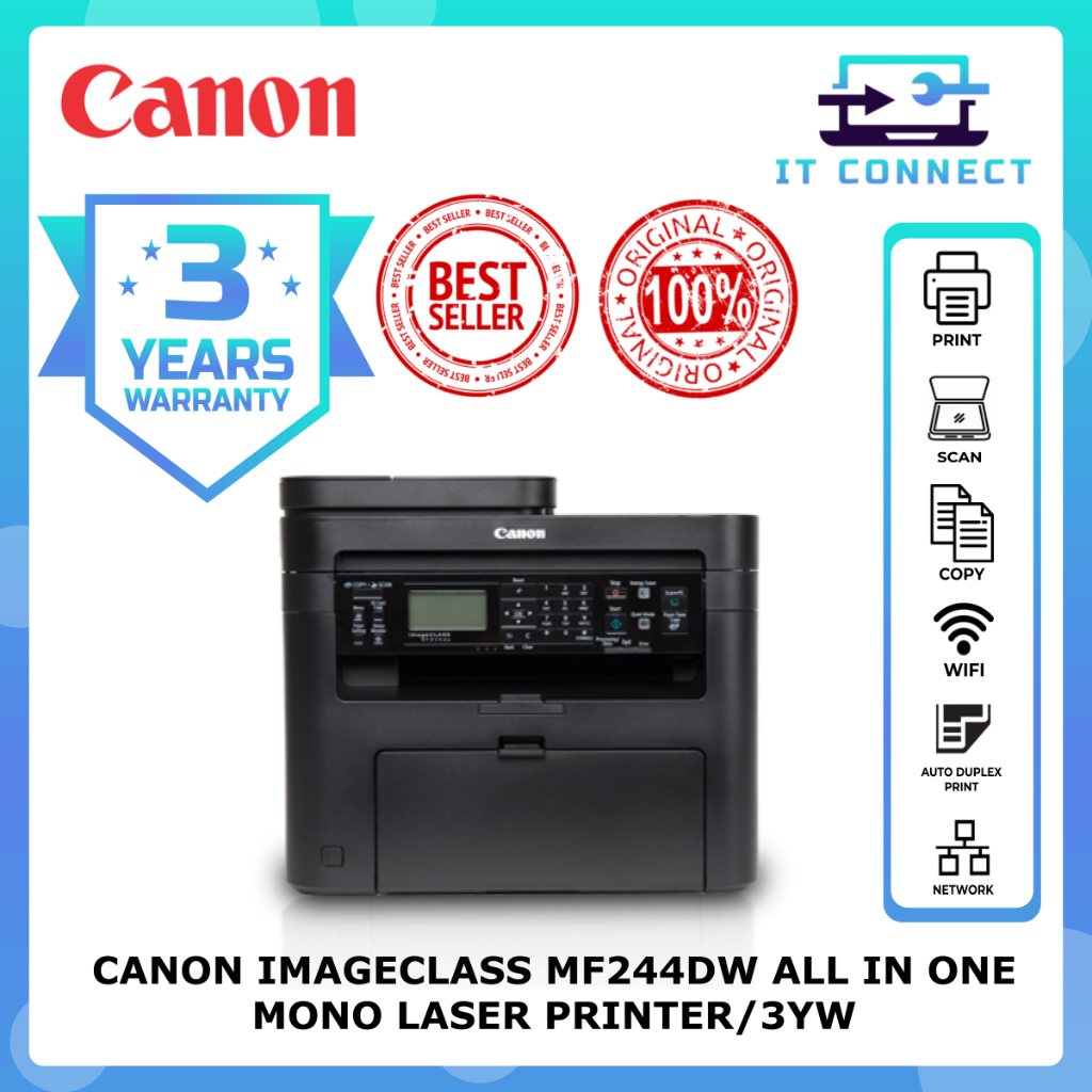 CANON IMAGECLASS MF244DW ALL IN ONE MONO LASER PRINTER/3YW *READY STOCK ...