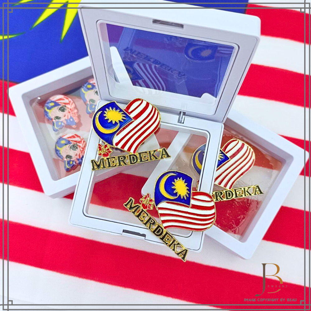 Brooch Pin Tudung Bendera Malaysia Brooch Design Merdeka Kerongsang ...