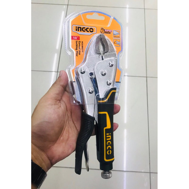 Ingco Curved Jaw Locking Plier 10” Playar Kapit | Shopee Malaysia