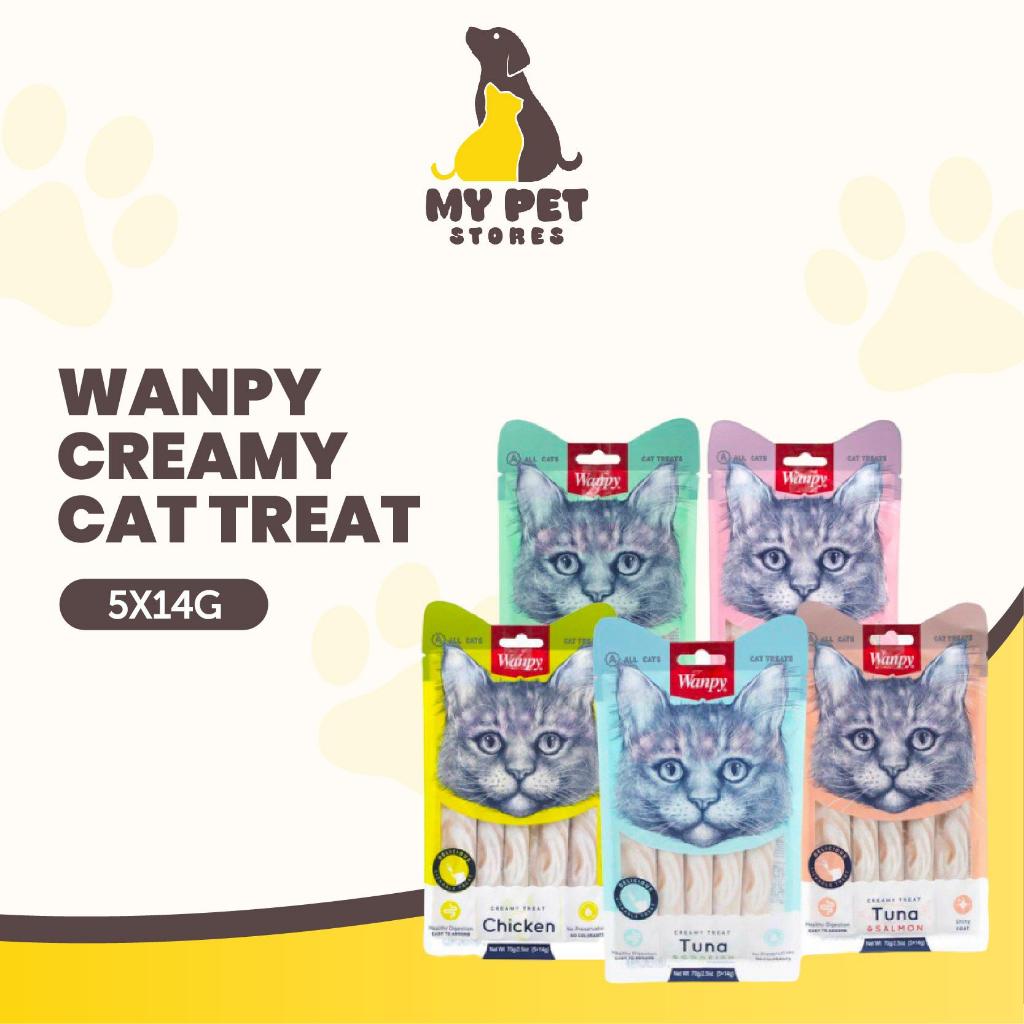 Wanpy Creamy Cat Treats 5x14G / Cat Lickable Treat / Snack Kucing / Wet ...
