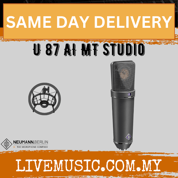 Neumann U 87 Ai Studio Set Large Diaphragm Condenser Microphone - Matte Black/Nickel (U87Ai ...