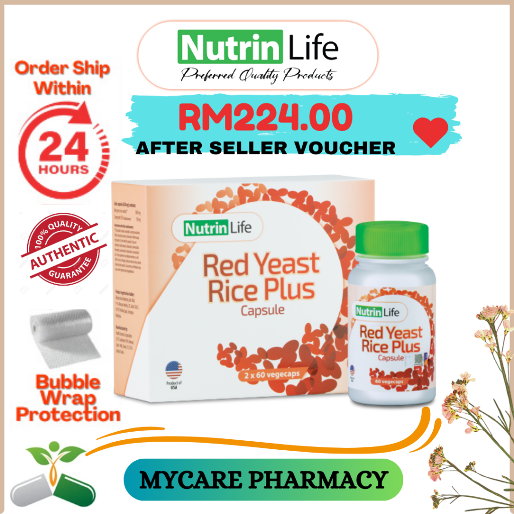 NUTRINLIFE RED YEAST RICE PLUS CAPSULES (2 X 60's) | Shopee Malaysia