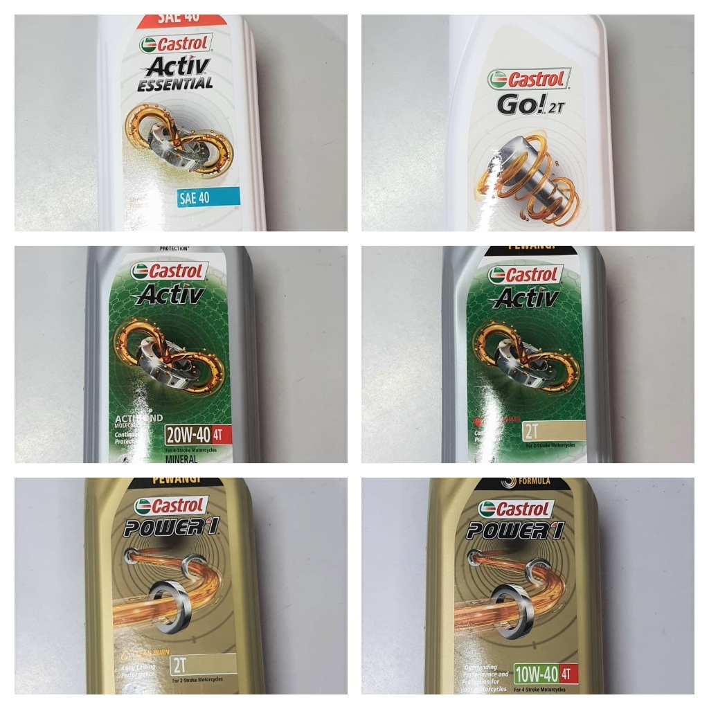 "Sarawak"Castrol 4T 2T 100% Original GO Essential Power1 Activ | Shopee ...