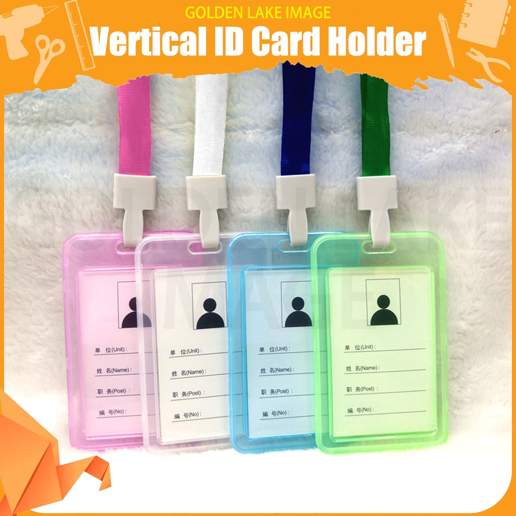 Double Sided Transparent ID Card Holder Work Card Employee Exhibition ...