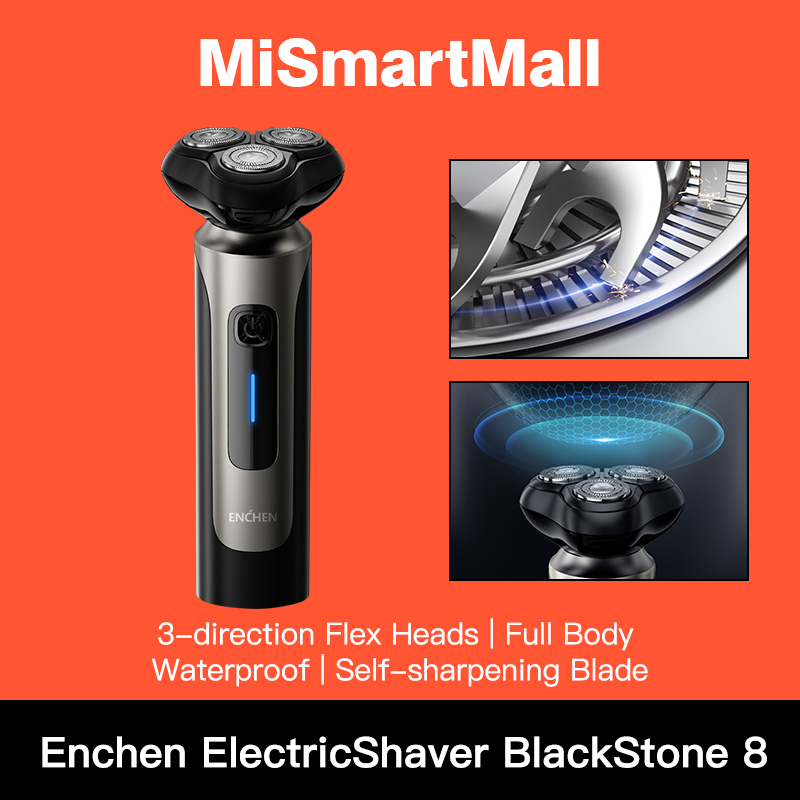 Enchen BlackStone 8 Electric Shaver Man 3D Shaver Heads 100% Waterproof ...