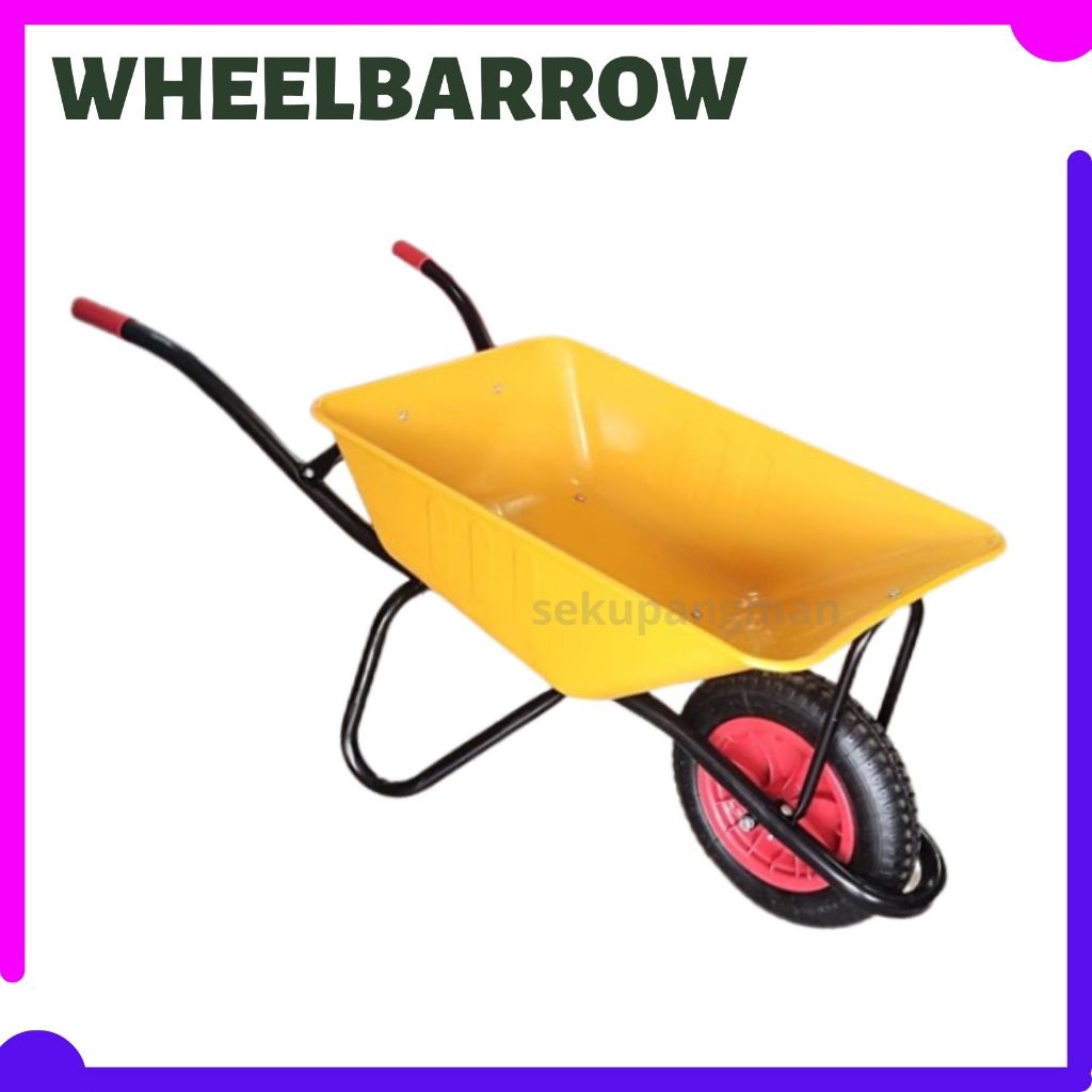 HIGH QUALITY Kereta Sorong Dalam Tayar Mati Deep Type Wheelbarrow Cart ...