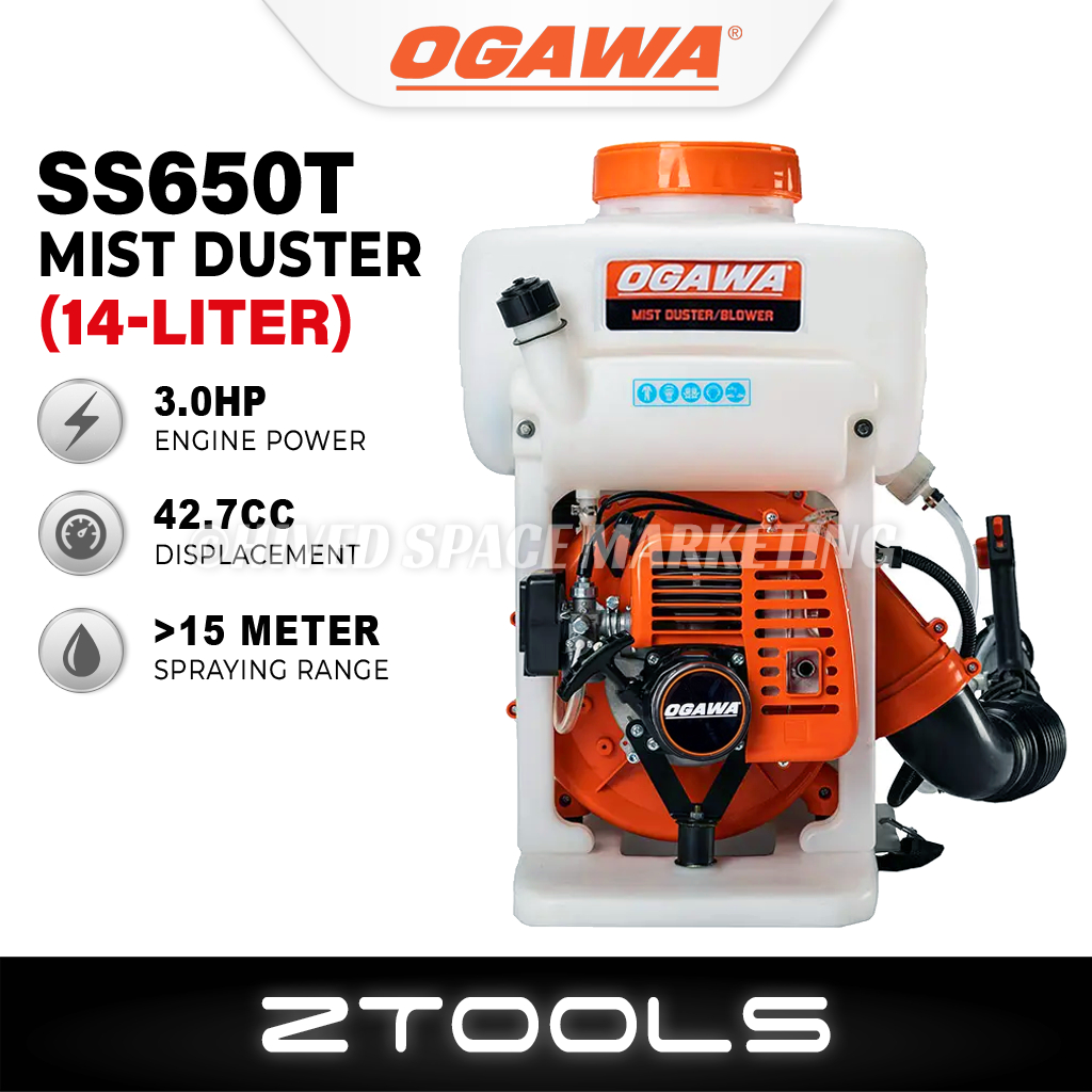 OGAWA 14L Mist Duster Mist Blower SS650T Mesin Tabur Baja Penyembur Pam Racun Fertilizer Pump ...