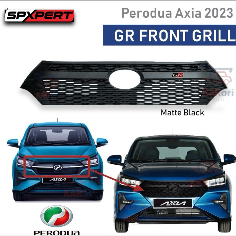 Perodua axia 2022 GR front grill | Shopee Malaysia