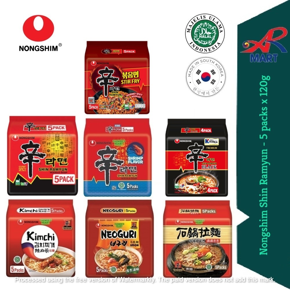 HALAL Nongshim Shin Ramyun / Clay pot/ kimchi Noodle Soup Spicy Favour ...
