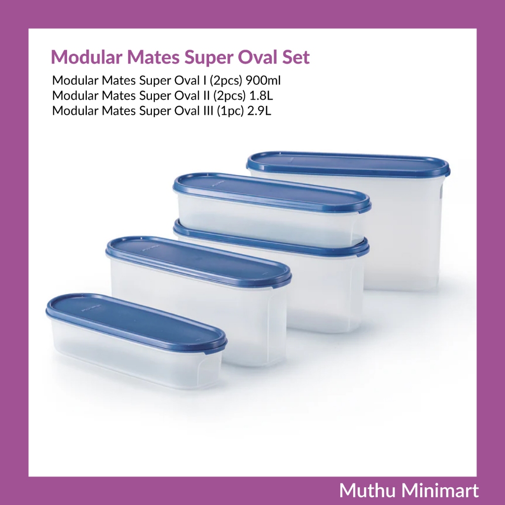 Original Tupperware | Modular Mates Super Oval Set Food Storage Food ...