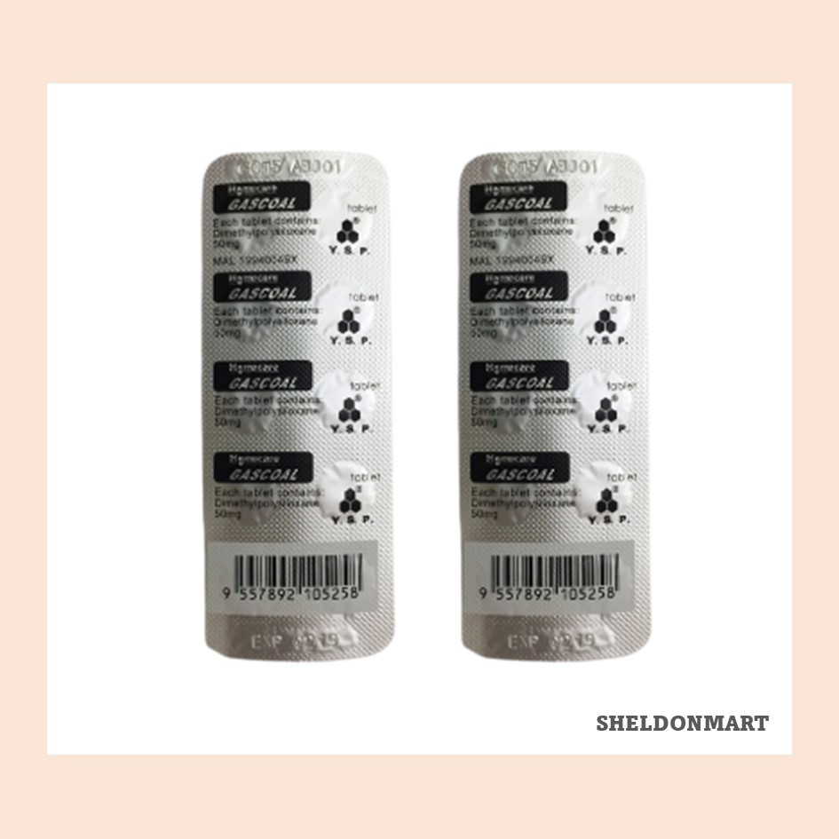[EXP: 02/2026] GASCOAL 50mG TABS 1 x 10's (1 STRIP) | Shopee Malaysia
