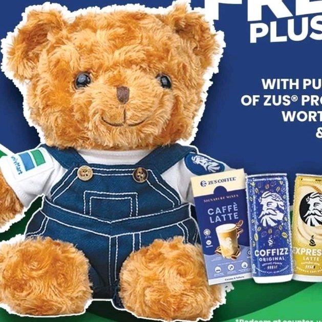 Zus Coffee Teddy Bear Limited Edition | Shopee Malaysia