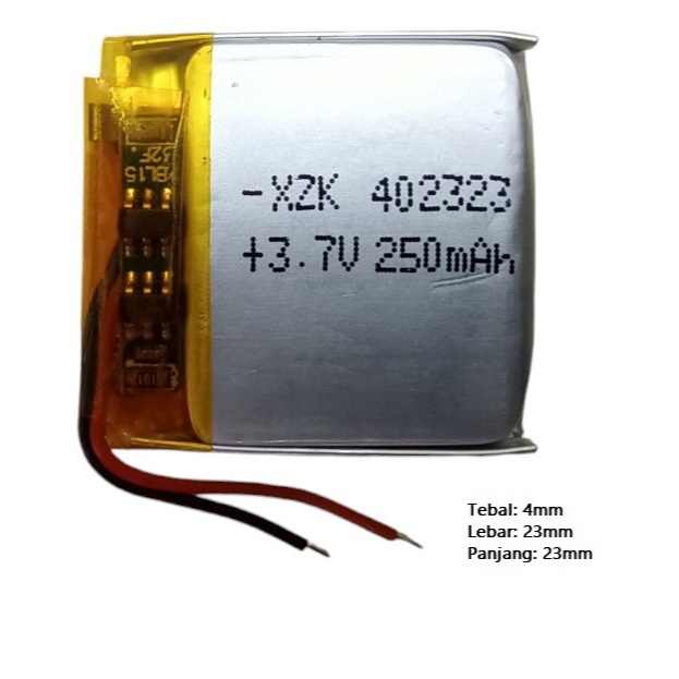 402323 can use model 352323 3.7V 250mAh Replacement Li-Polymer Battery ...