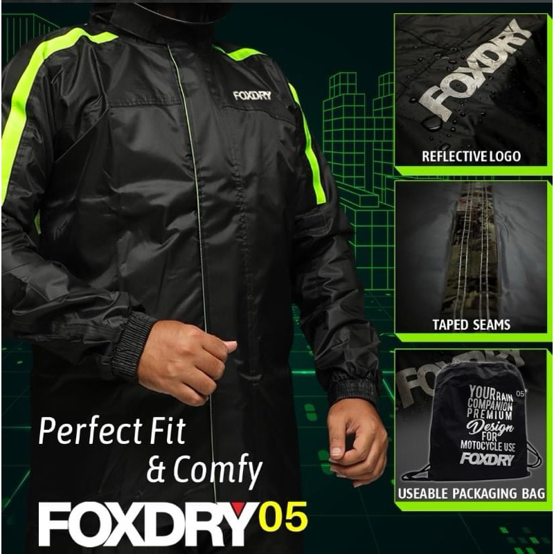 FOXDRY 05 Premium Raincoat Original | Shopee Malaysia