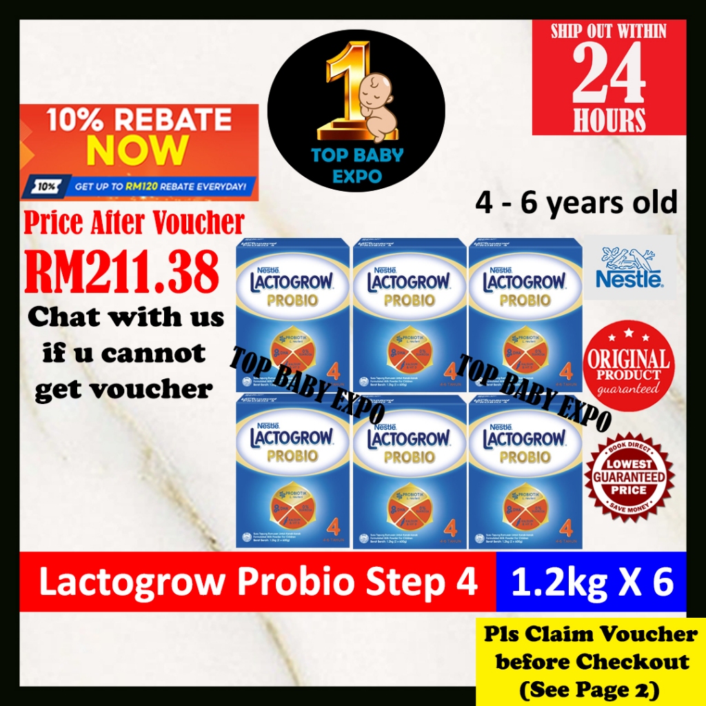 Nestle Lactogrow Probio Step 4 (1.2kg x 6) Exp: 03/2026 | Shopee Malaysia