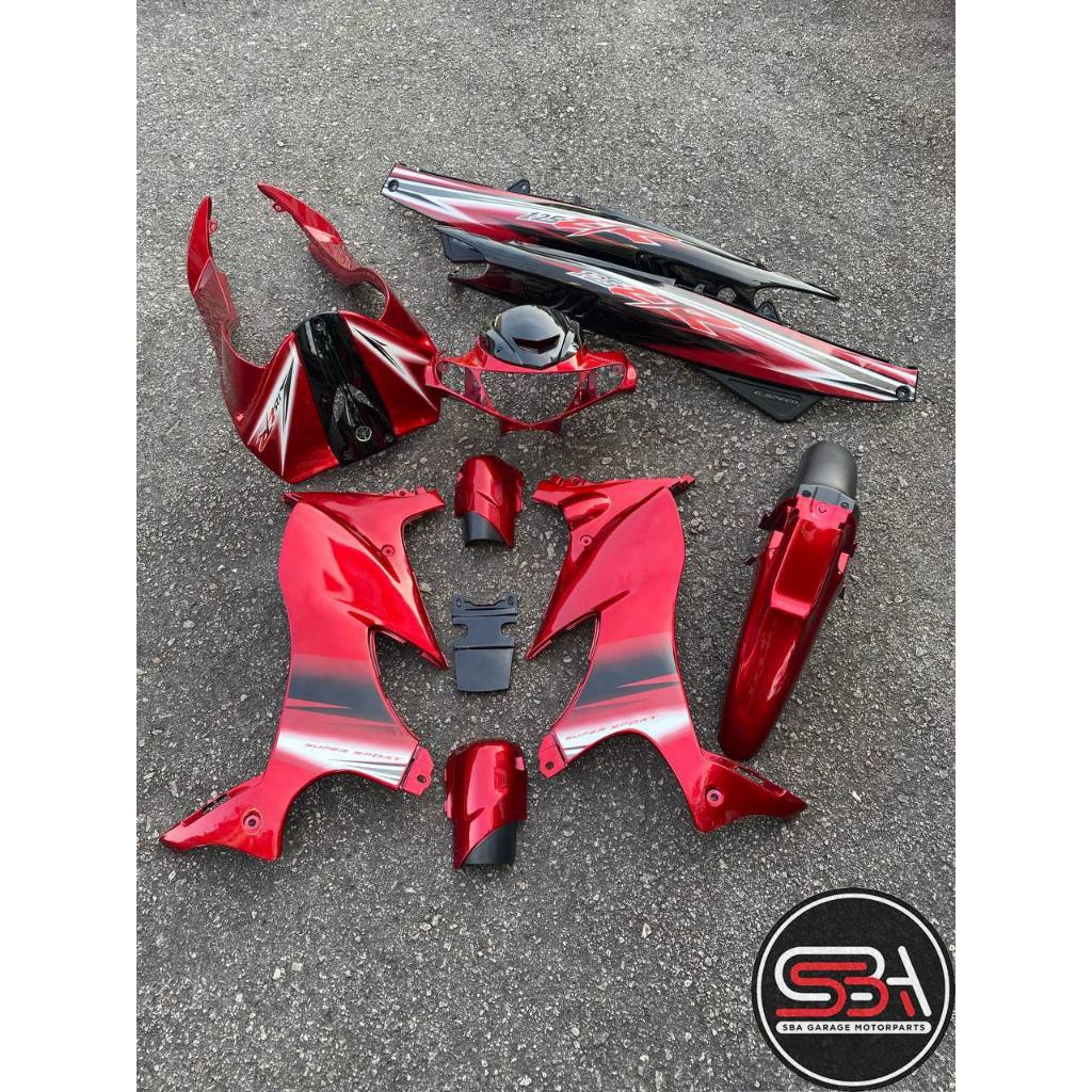 COVERSET ORIGINAL HLY YAMAHA 125 125Z 125ZR MAROON HITAM DRMK SMX ...