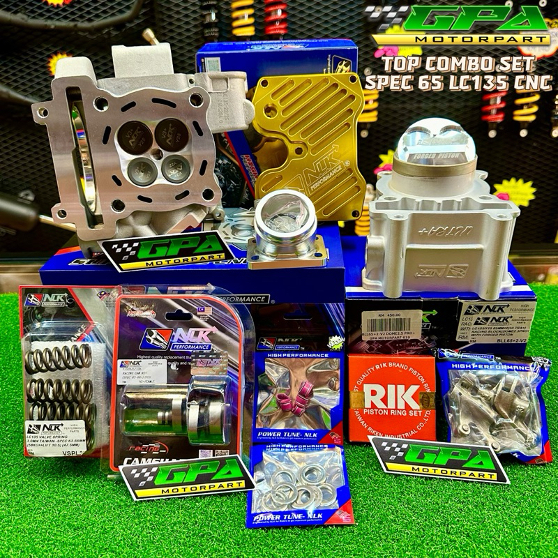 NLK PERFORMANCE TOP COMBO SET SPEC65 LC135 SUPERHEAD V6 22/25 PORTING CNC BLOCK V2 SUPER CERAMIC ...