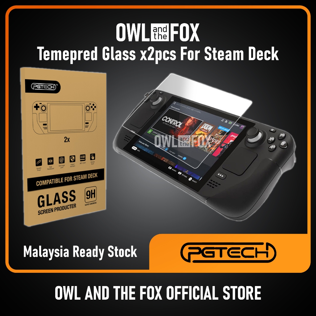 PGTECH Steam Deck OLED Tempered Glass Protective Film Transparent HD Clear Screen Protector GP ...