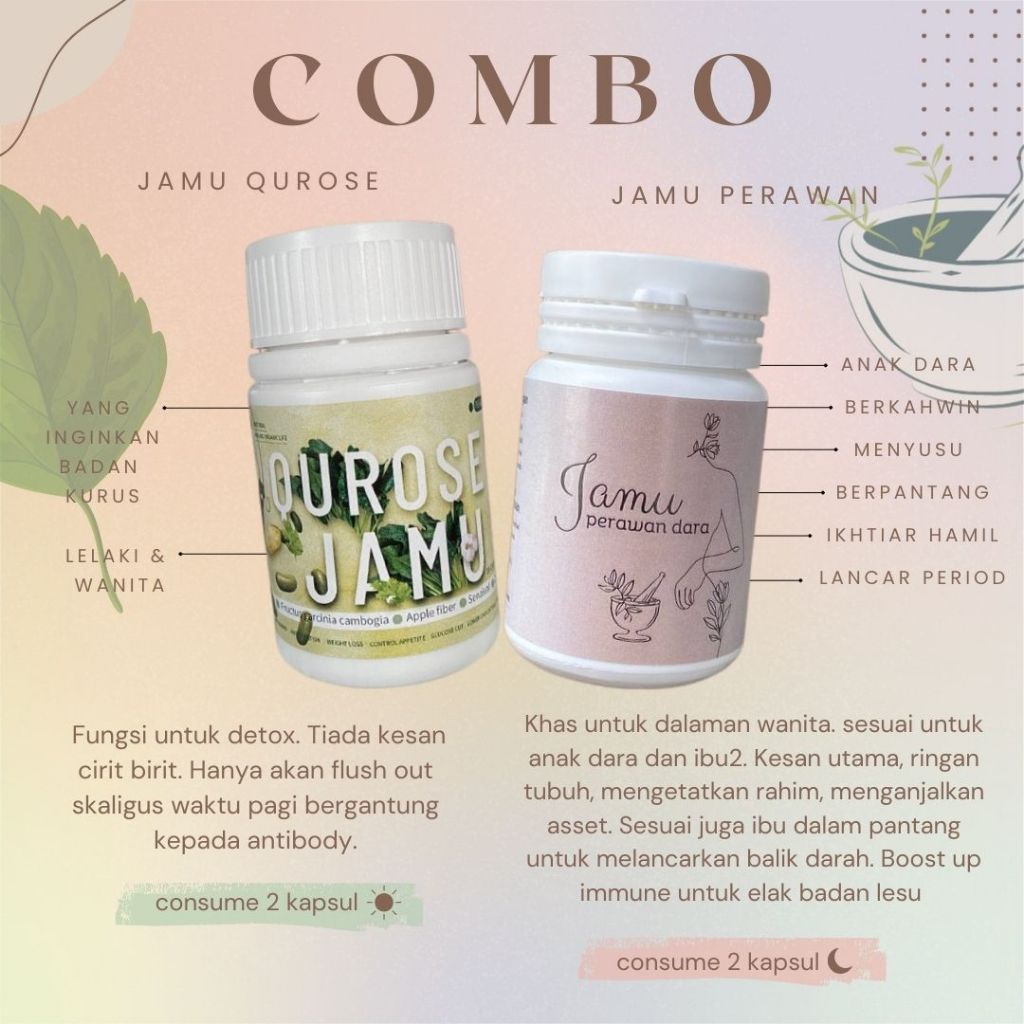 COMBO JAMU QUROSE & JAMU PERAWAN DARA | Shopee Malaysia